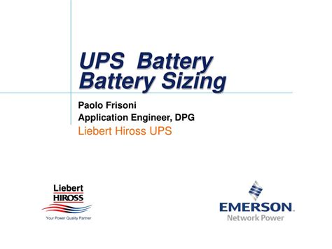 PPT UPS Battery Battery Sizing PowerPoint Presentation Free Download ID 5469477