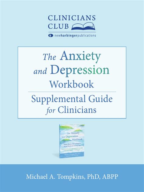 Clinicians Club The Anxiety And Depression Workbook Supplemental Guide