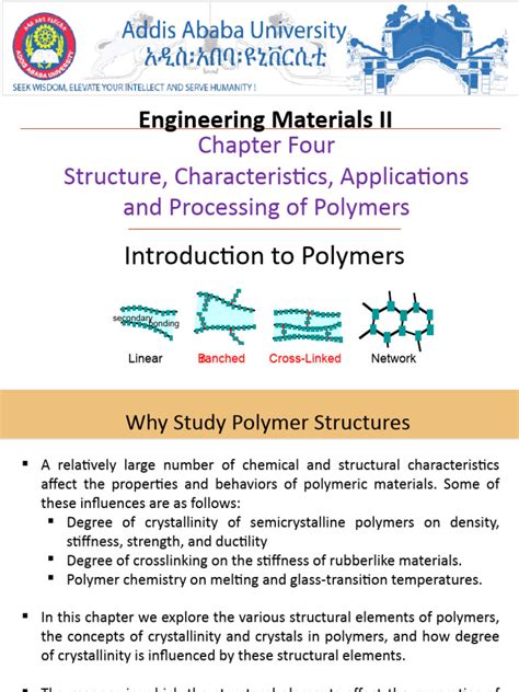 Ch 4 L 1 Introduction To Polymers Pdf Polymers Cross Link