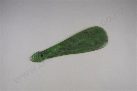 Kawakawa Pounamu Mere Weapon From 19th Century New Zealand Maori Tribal