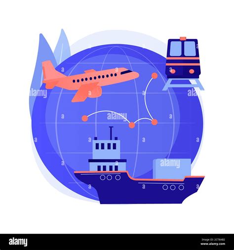 International Transport Abstract Concept Vector Illustration Stock