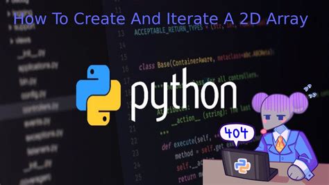 How To Create And Iterate A 2d Array Youtube