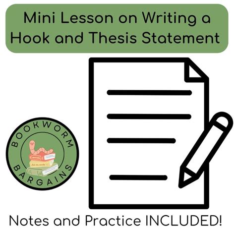 Mini Lesson On Writing A Hook And Thesis Statement Teachers Blog Essay Writing 6th Grade Ela