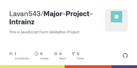 GitHub Lavan543 Major Project Intrainz This Is JavaScript Form