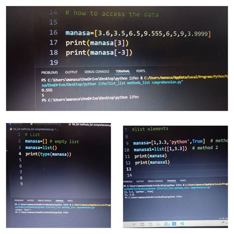 Task 10 Practice List And List Comp Task 11 Prepare A Doc On List Task