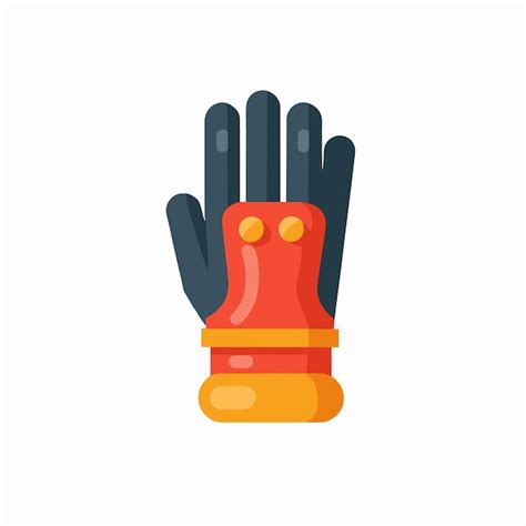 Premium Vector Gauntlet Gloves Icon Simple Gauntlet Gloves Colored Flat Icon On Isolated White