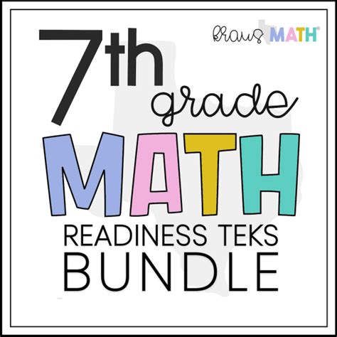 7th Grade Math Staar Test Prep Task Cards Readiness Teks Bundle