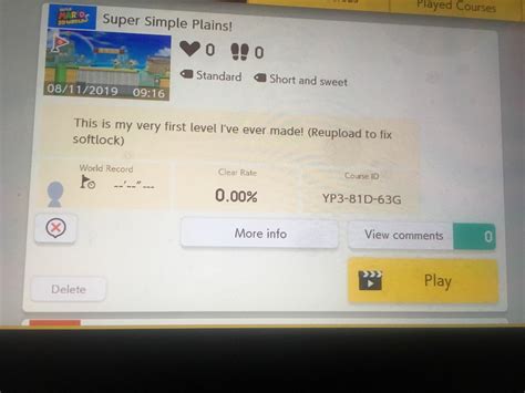 My First Mm2 Level Re Uploaded To Fix Soft Lock Rsupermariomaker2