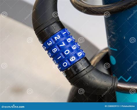 Mechanical Numeric Code Bicycle Lock Stock Image Image Of Button Round 238002915