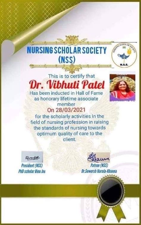 Vibhuti Patel On Linkedin Today My Induction In Hall Of Fame Of Nursing Scholars Society By The…