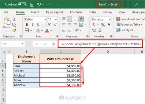 excel formula to copy cell value from another sheet exceldemy