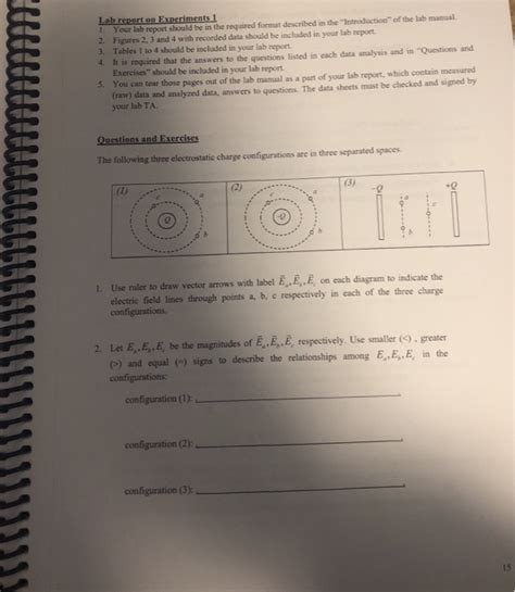 Solved Lab Report On Experiments Your Lab Report Should Chegg