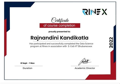 I Have Completed Data Science Program From Rinex It Has Been A