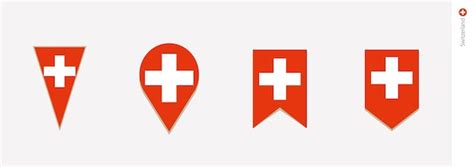 Premium Vector Switzerland Flag In Vertical Design Vector Illustration