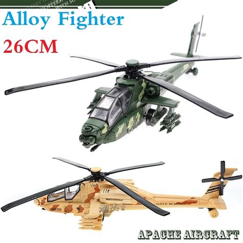 Alloy Military Helicopter Model 26cm In Length Apache Model Die Cast