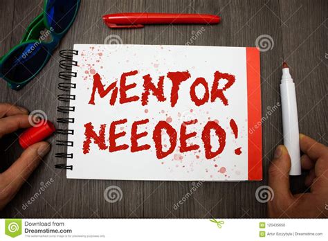 Handwriting Text Writing Mentor Needed Motivational Call Concept