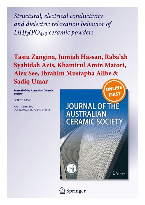 Pdf Structural Electrical Conductivity And Dielectric Relaxation