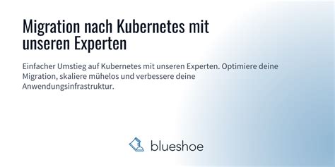 Migration Nach Kubernetes Mit Unseren Experten BLUESHOE