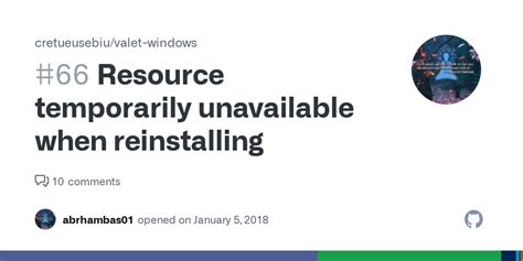 Resource Temporarily Unavailable When Reinstalling Issue