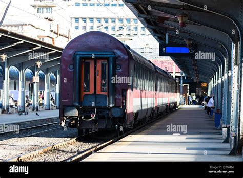Train In Motion Or At Train Platform At Bucharest North Railway Station Gara De Nord Bucharest