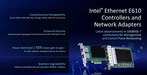 Intel E830 For 25gbe To 200gbe And E610 For 10gbe And 2 5gbe Nics Launched