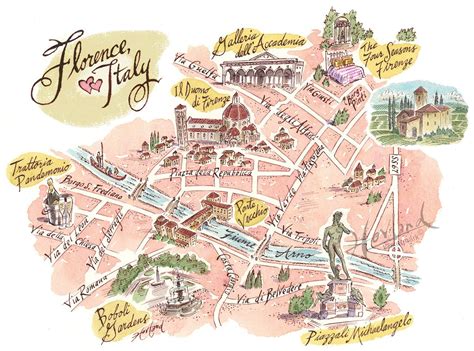 Pdf Map Of Florence Italy