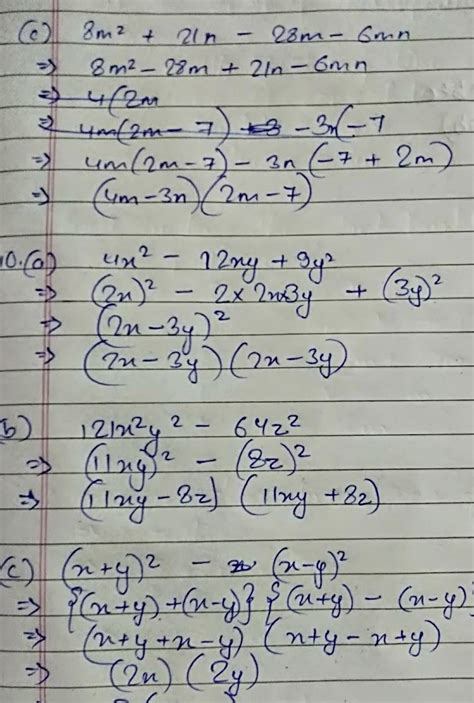 Factorize The Following Problems Pls Help Me Fast