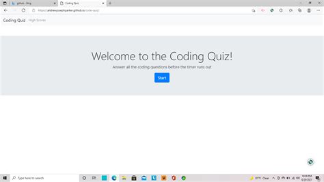 Code Quiz Readme Md At Main · Andrewjosephparker Code Quiz · Github