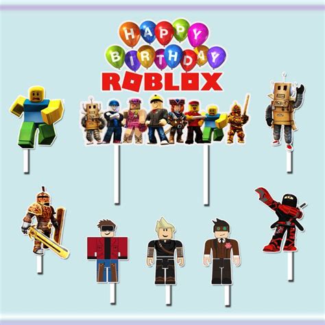 Roblox Happy Birthday Cake Topper Shopee Philippines