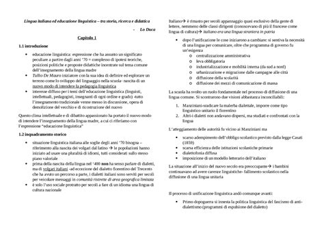 Riassunto Libro Del Corso Di Didattica Della Lingua Italiana Docsity