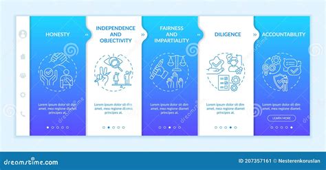 Ethical Journalism Principles Onboarding Vector Template Stock Illustration Illustration Of