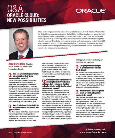 Oracle Cloud New Possibilities