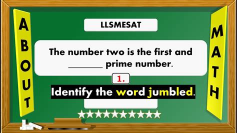Guess The Jumbled Words About Mathematics Youtube