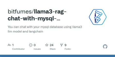 Llama3 Rag Chat With Mysql Databaseragtestsql At Main · Bitfumes