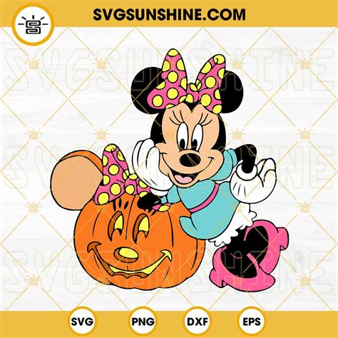 Halloween Minnie Mouse Svg Minnie Mouse Pumpkin Halloween Svg Png Dxf
