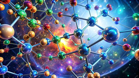 A Stylized 3d Model Of A Molecular Structure Rotating In Space With Glowing Atomic Bonds