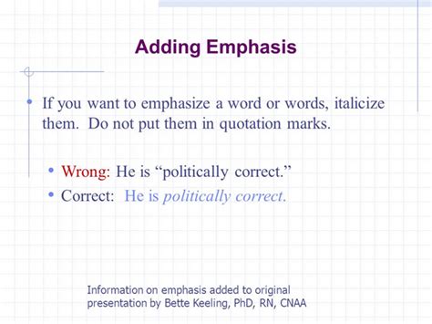 Emphasize