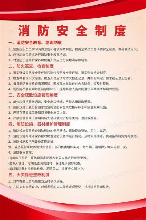 简约大气消防安全制度海报模板设计图片下载psd格式素材熊猫办公