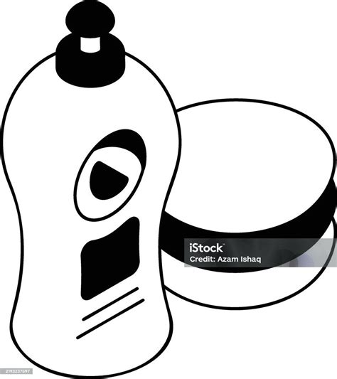 접시 세제 또는 비누 아이소 메트릭 벡터 디자인 가사 기호 공중 보건 관리 기호 폐기물 관리 그림 레몬 맛 식기 세척 액체 개요 개념 가사 집안일에 대한 스톡 벡터 아트 및