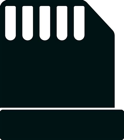 Isolated Memory Card In Black And White Color 25093781 Vector Art At Vecteezy