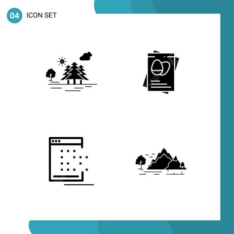 Simple Mountains Vector Design Images Pictogram Set Of Simple Solid Glyphs Of Mountain