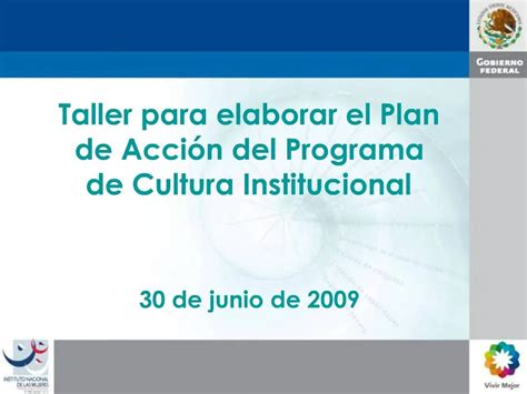 PPT Taller Para Elaborar El Plan De Acci N Del Programa De Cultura