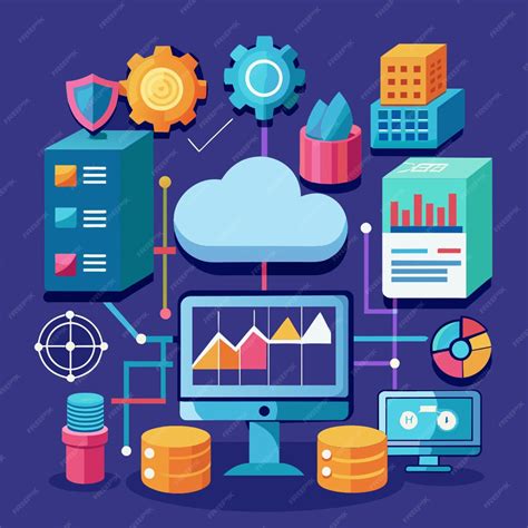 Big Data Vector Illustration Premium Ai Generated Vector