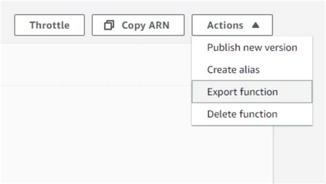 Amazon Web Services Aws Lambda Download Deployment Package Option Missing In Console Stack