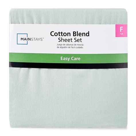 Mainstays 4 Piece 300 Thread Count Wrinkle Resistant Percale Bed Sheet