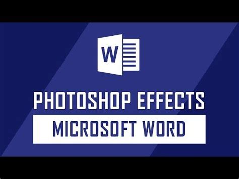 How To Edit Images On Microsoft Word Photoshop Effects On Word Microsoft Word Microsoft