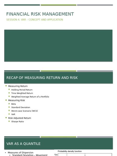 Var Concept And Applications Pdf Value At Risk Standard Deviation
