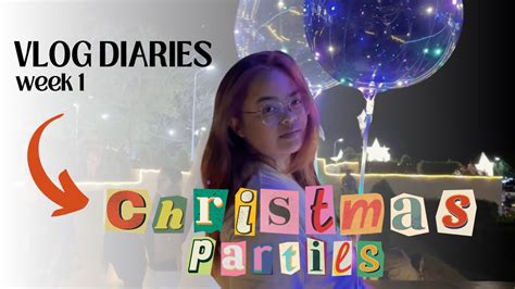 VLOG DIARIES Week 1 Errands And Christmas Parties YouTube