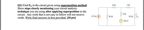 Solved Q1 ﻿find V0 ﻿in The Circuit Given Using