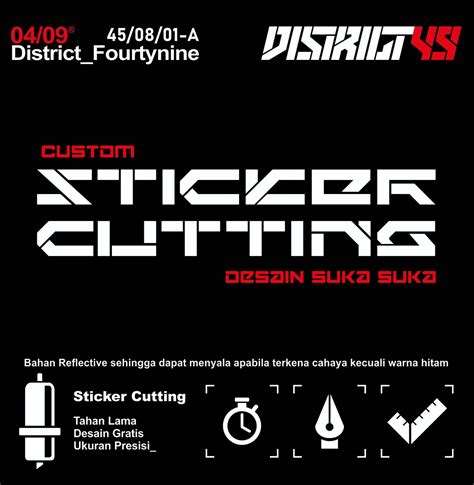 Sticker Cutting Custom Custom Cutting Sticker Stiker Cutting Desain
